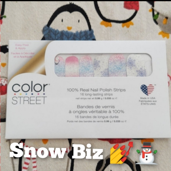 Color Street | Makeup | Color Street Retired Snow Biz Nail Strips Nwt ...